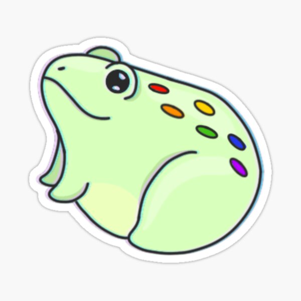 "Rainbow Frog" Sticker for Sale by MossiesMushies | Redbubble