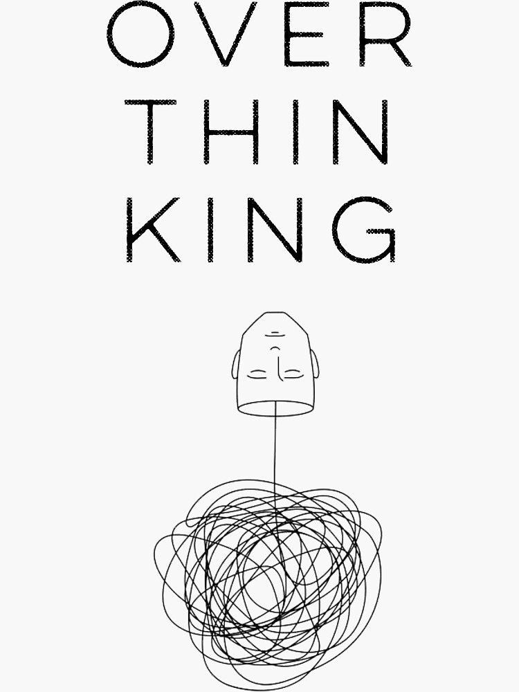 "Overthinking Aesthetic design" Sticker for Sale by GYyazid1 | Redbubble