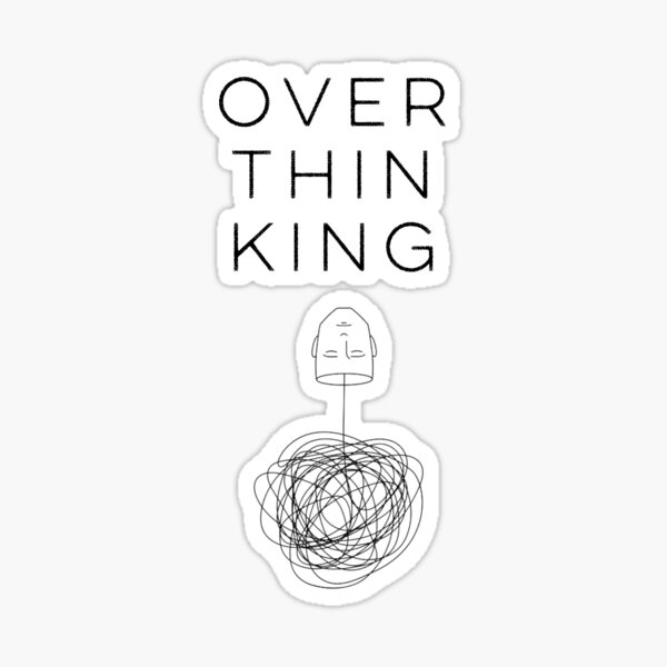 "Overthinking Aesthetic design" Sticker for Sale by GYyazid1 | Redbubble