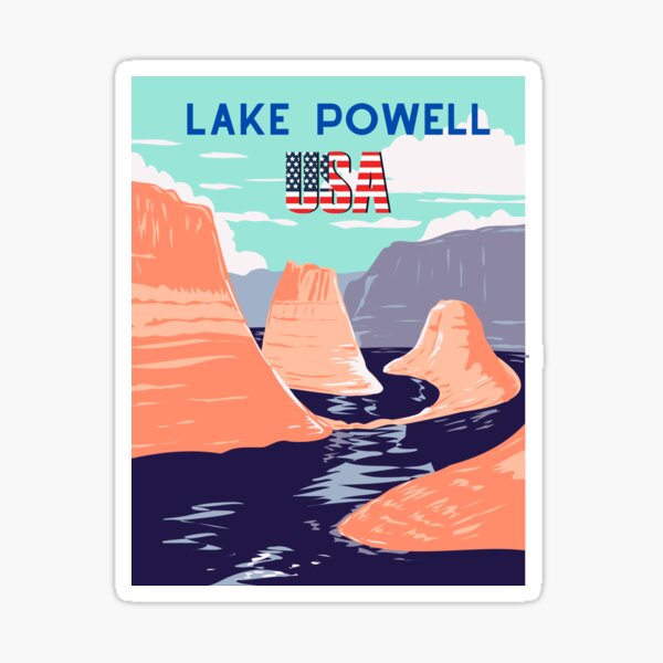 "Lake Powell USA" Sticker by Green-peaK | Redbubble