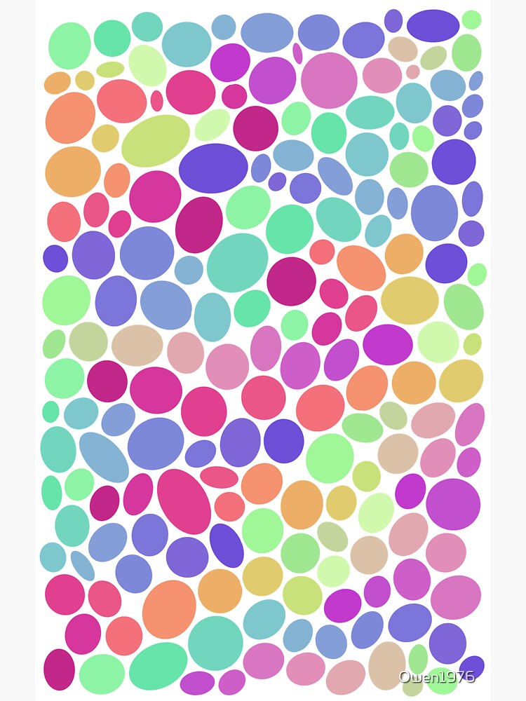 "Pebbles Colorful Three White" Sticker for Sale by Owen1976 | Redbubble