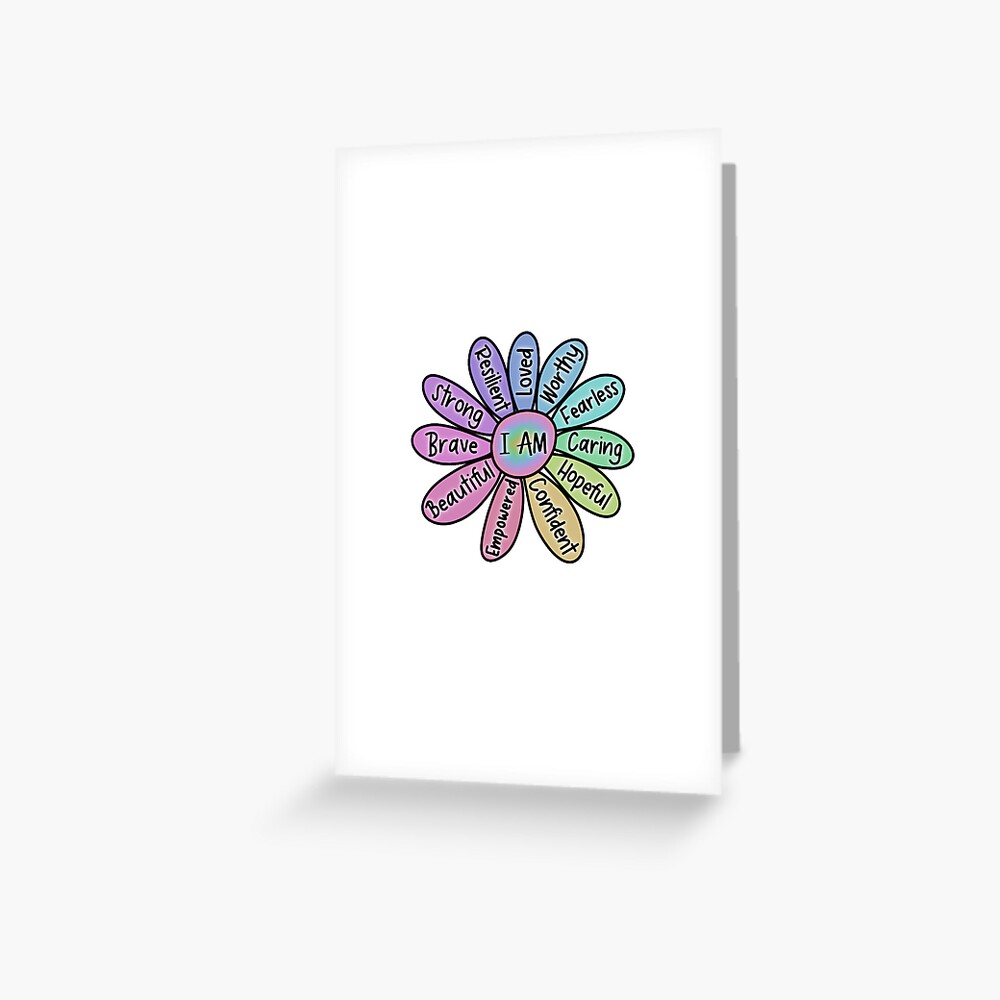 "I Am Affirmation Flower" Sticker for Sale by SmackCreations | Redbubble