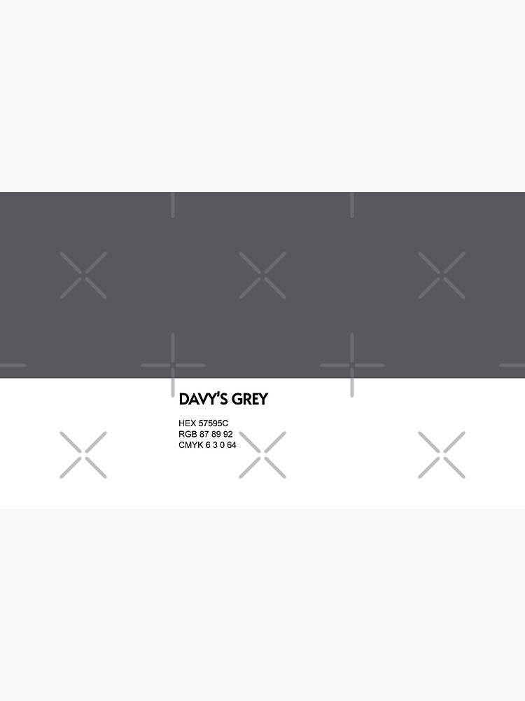 "Davy's Grey - Dark Grey / Gray - Color Pantone Colour Design" Poster ...