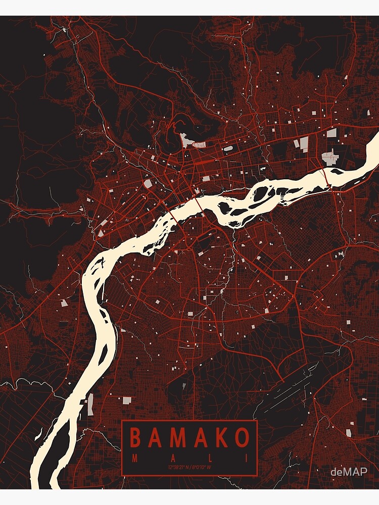 "Bamako City Map Mali - Vector" Poster for Sale by deMAP | Redbubble