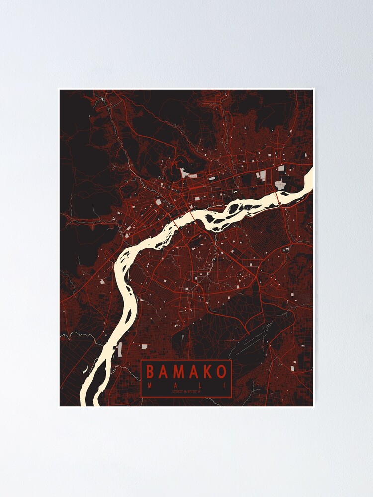 "Bamako City Map Mali - Vector" Poster for Sale by deMAP | Redbubble