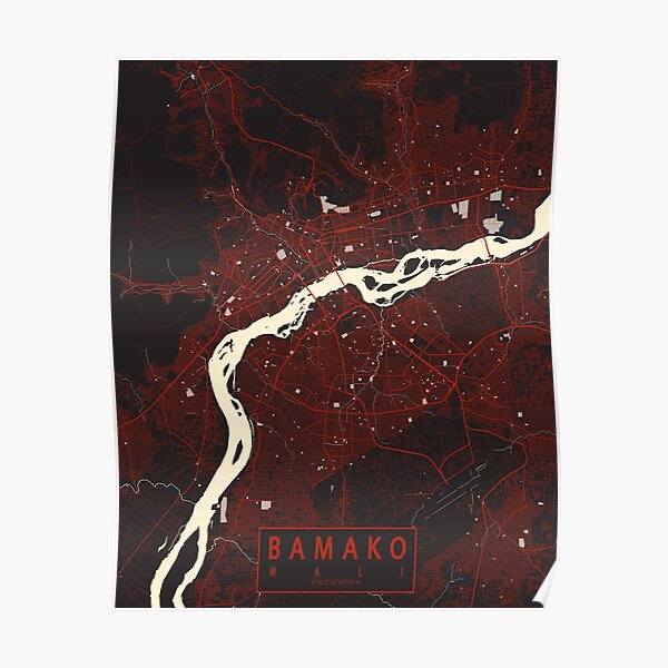 "Bamako City Map Mali - Vector" Poster for Sale by deMAP | Redbubble