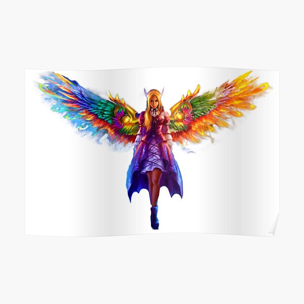 "Girl with wings" Poster for Sale by Vlaki | Redbubble