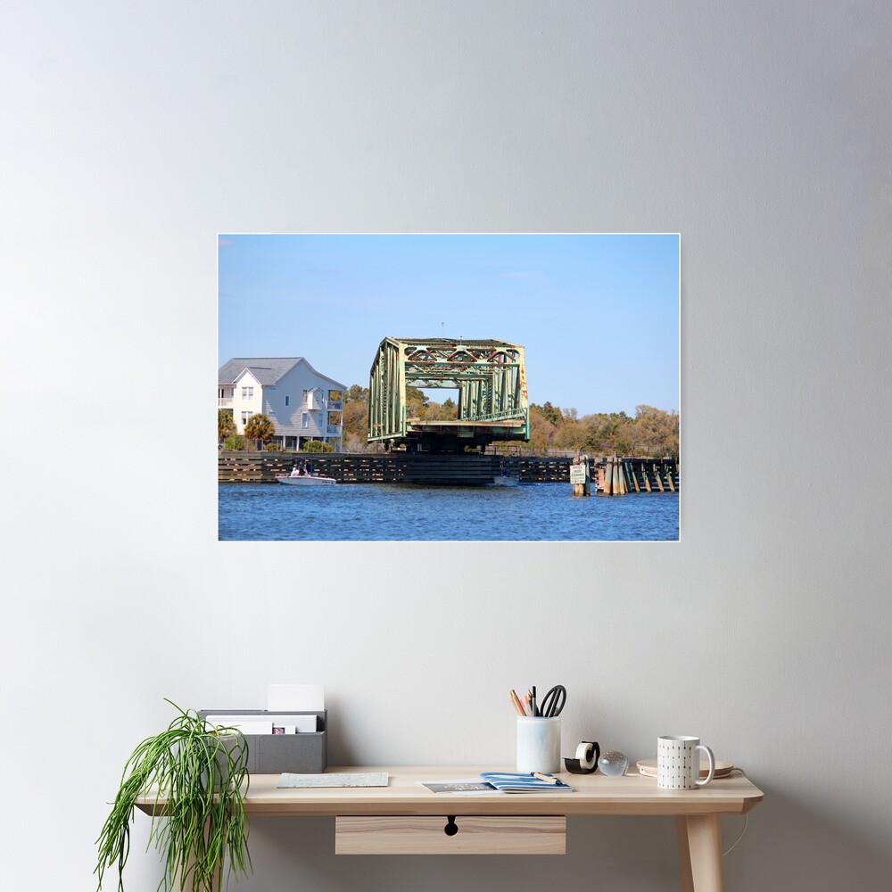 "Swing Bridge Opening" Poster for Sale by Cynthia48 | Redbubble