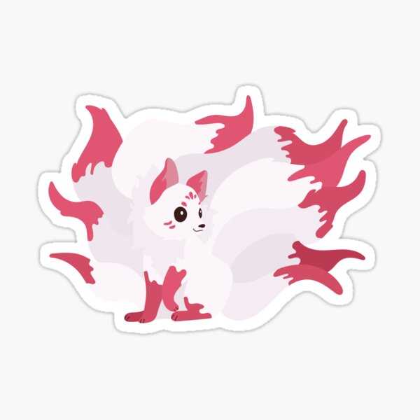 "Nine taled fox cute small animal " Sticker for Sale by Rahma1999 ...