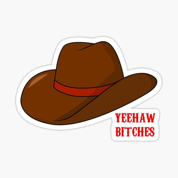 "Cowboy Hat Yeehaw" Sticker by blue-liv | Redbubble
