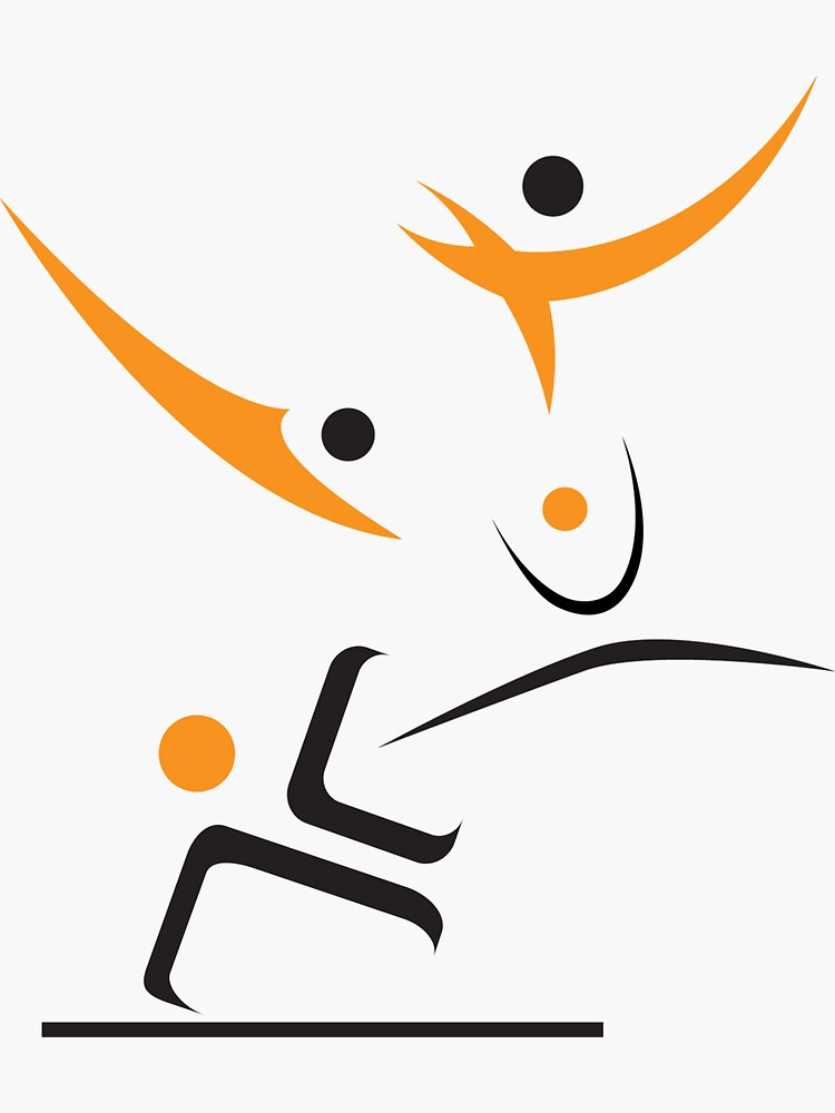 Pegatina «Elementos de atletismo Iconos de atletismo Logotipo de ...