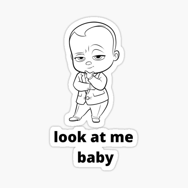 "look at me baby" Sticker by xalerchik | Redbubble