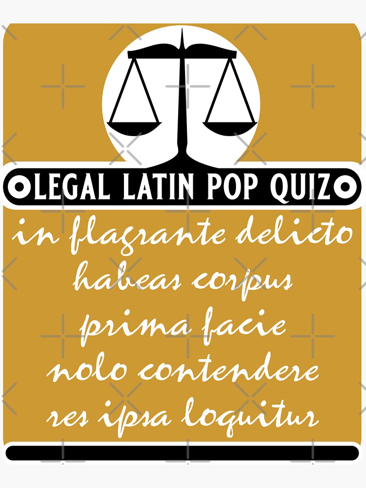 Legal Latin Pop Quiz Sticker For Sale By Sandpiperstudio Redbubble legal-latin-pop-quiz-sticker-for-sale-by-sandpiperstudio-redbubble