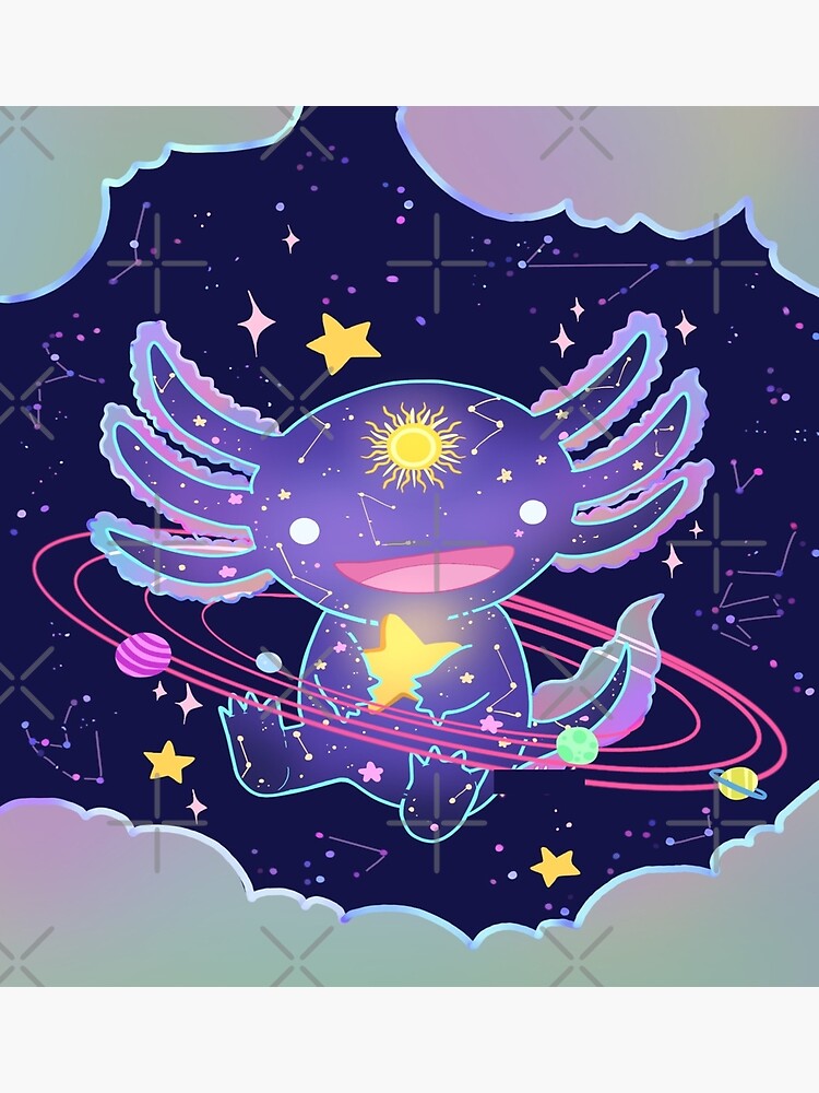 "cute purple axolotl" Poster for Sale by illuminartt | Redbubble