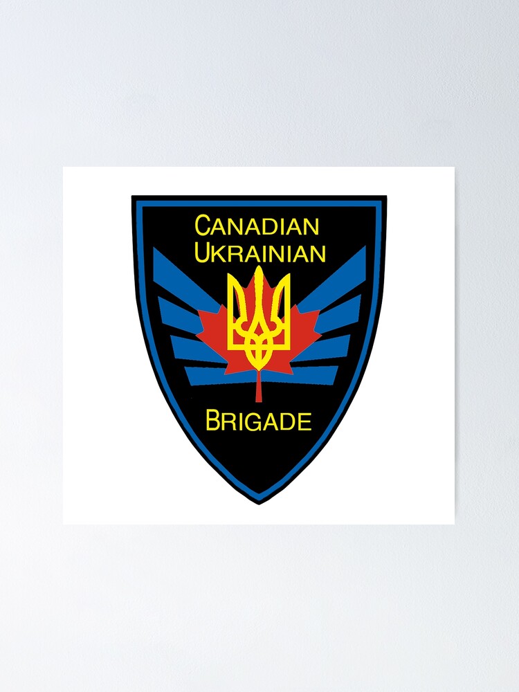 "Canadian Ukrainian Brigade badge - smaller" Poster for Sale by emily ...