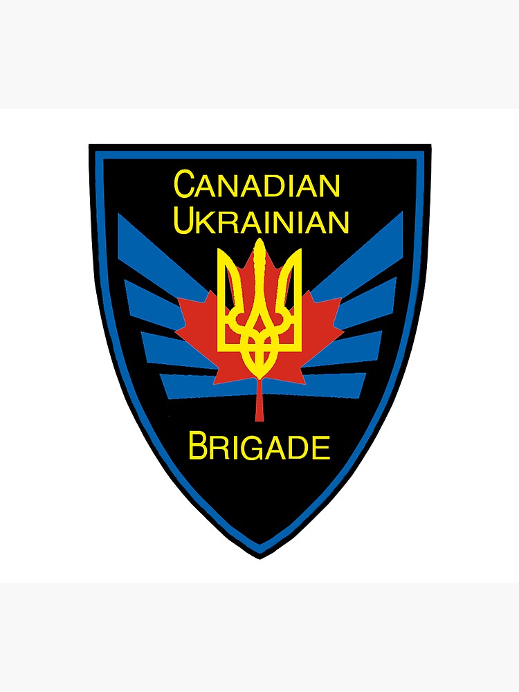 "Canadian Ukrainian Brigade badge - smaller" Sticker for Sale by emily ...