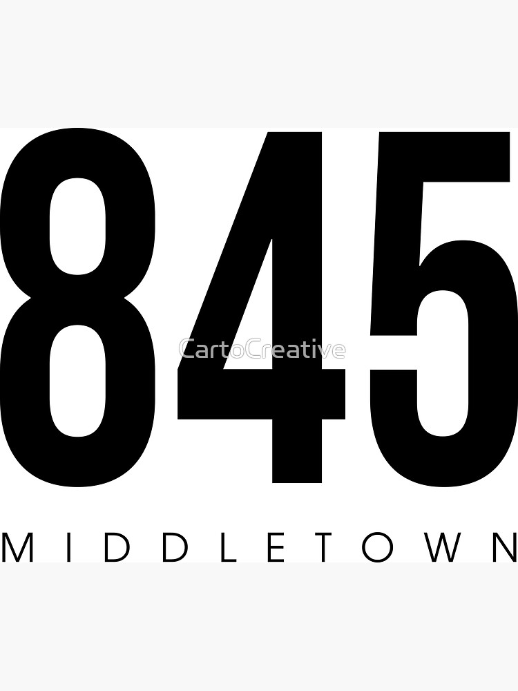 "Middletown, NY - 845 Area Code" Magnet by CartoCreative | Redbubble