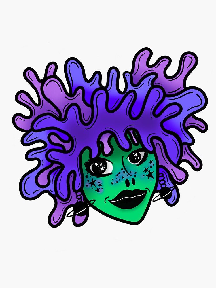 "Alien Disco Queen" Sticker for Sale by Chilidogart | Redbubble
