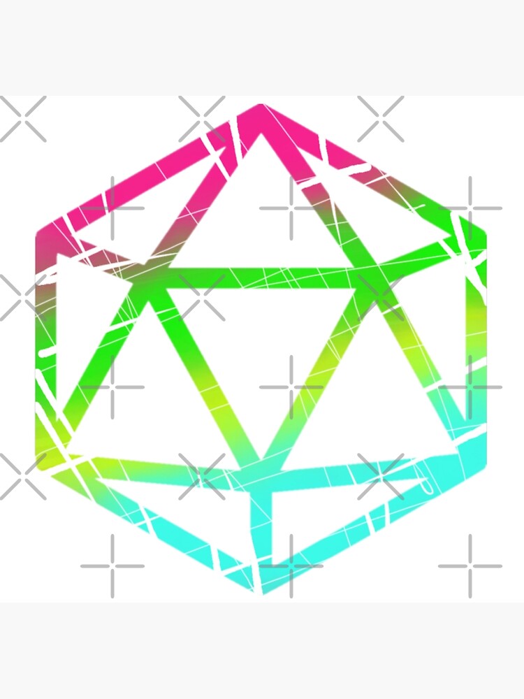 "Rejected Neon D20" Poster for Sale by Dead1bird | Redbubble
