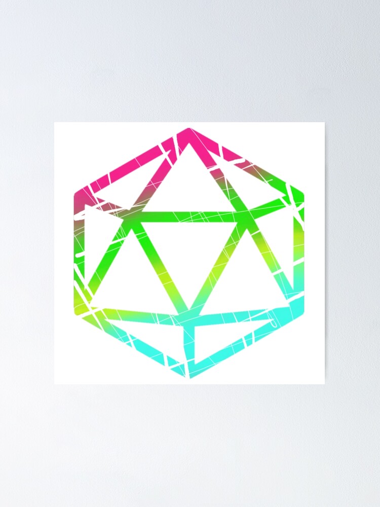 "Rejected Neon D20" Poster for Sale by Dead1bird | Redbubble