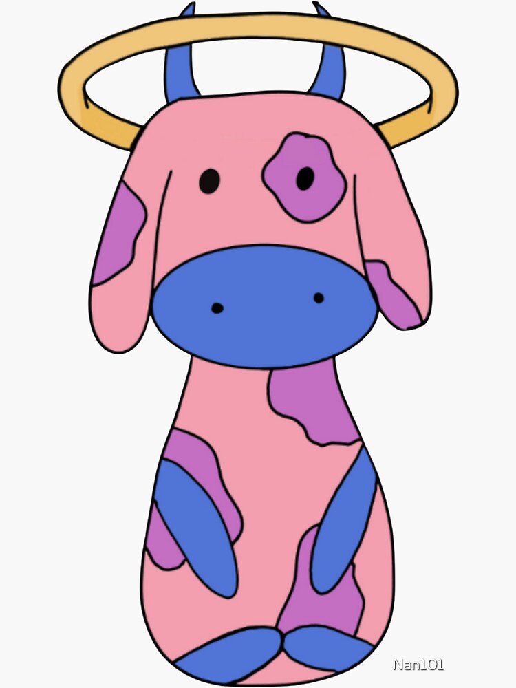 "Angel cow" Sticker for Sale by Nan101 | Redbubble