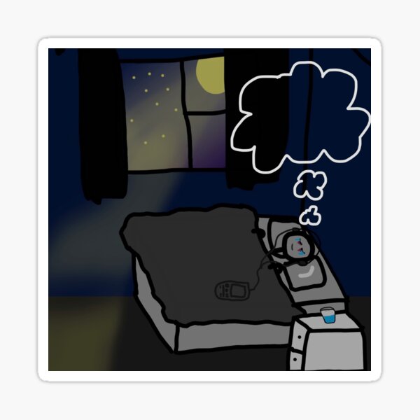 "Sleep Music Stickman Dreaming Meme" Sticker for Sale by LottiTiley ...