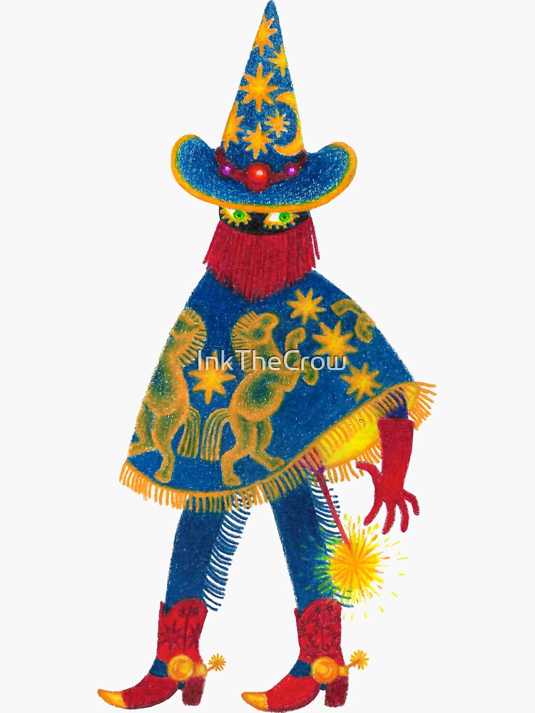 "Wizard Cowboy" Sticker for Sale by InkTheCrow | Redbubble