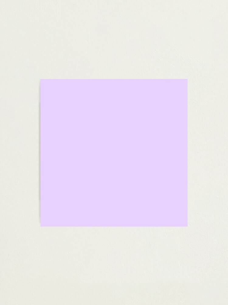 "Pale Lilac Solid Color" Photographic Print by podartist | Redbubble