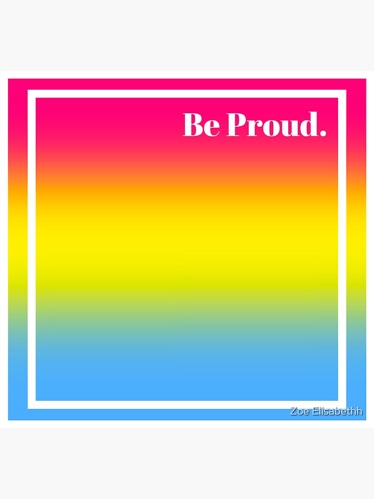 "Be Pan and Proud" Sticker by zoeld | Redbubble