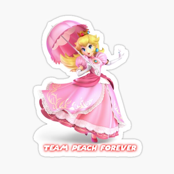 "Team Peach Forever" Sticker for Sale by Chloelles | Redbubble