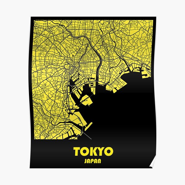 "CITY MAP ART PAINTING OF TOKYO" Poster for Sale by CPFdesign | Redbubble