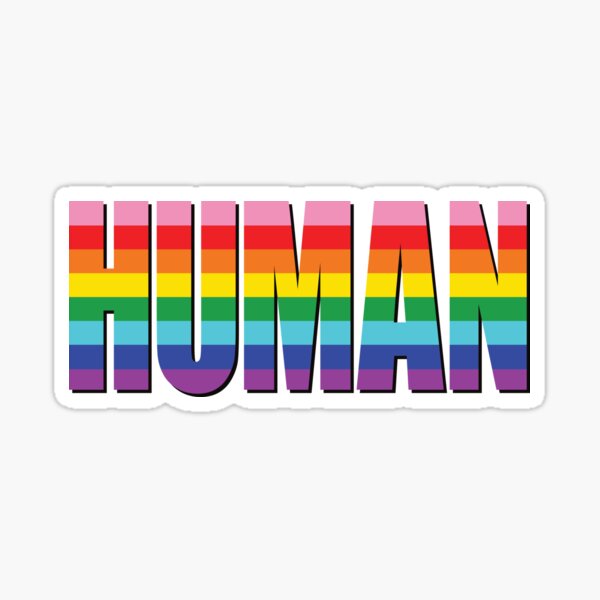 "Original Gay Rainbow Human Pride Flag" Sticker for Sale by ...