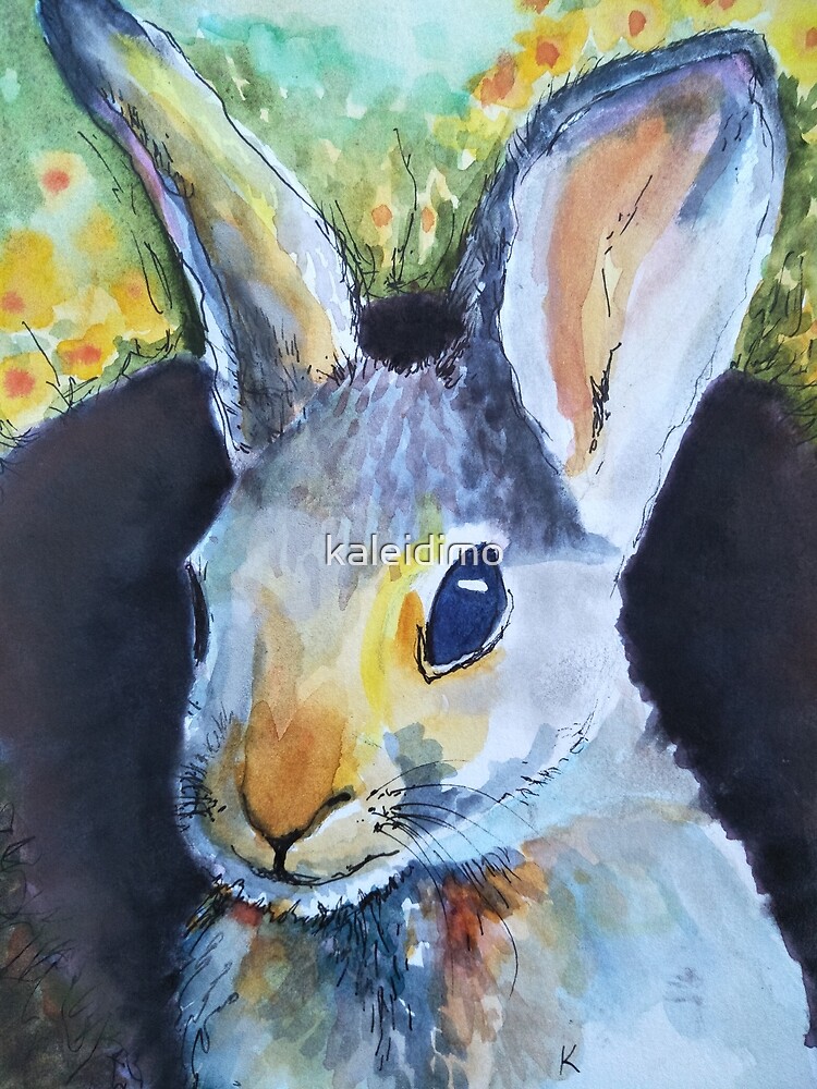 "Watercolour, The Rabbit Hole K" Poster for Sale by kaleidimo | Redbubble