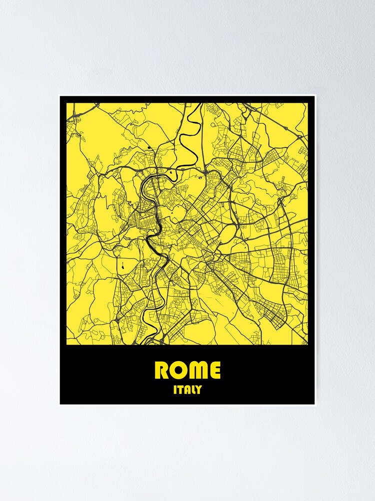 "CITY MAP ART PAINTING OF ROME" Poster for Sale by CPFdesign | Redbubble