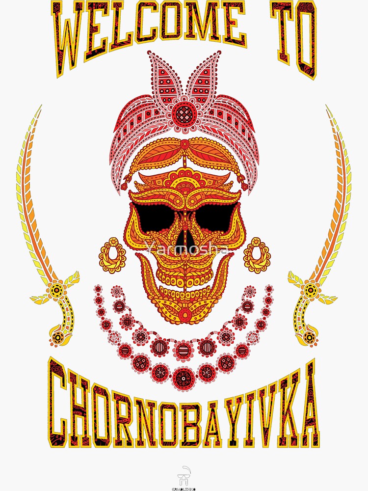 "Ukrainian Cossack skull Chornobayivka" Sticker for Sale by Yarmosha ...