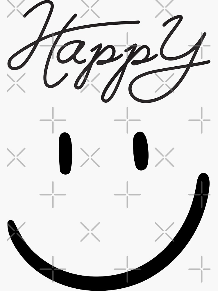 "Smiley face be happy " Sticker for Sale by Golido | Redbubble