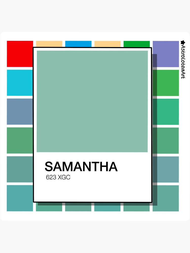 "Samantha - Color Palette" Sticker for Sale by LoveOrion | Redbubble