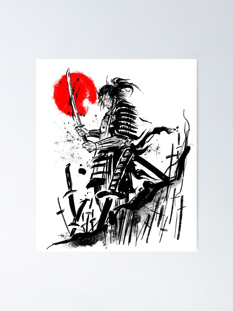"Miyamoto Musashi" Poster for Sale by Blacklinesw9 | Redbubble