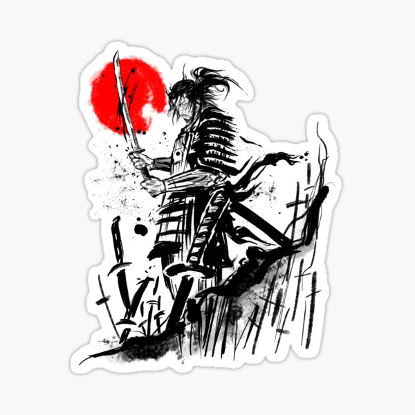 "Miyamoto Musashi" Sticker for Sale by Blacklinesw9 | Redbubble