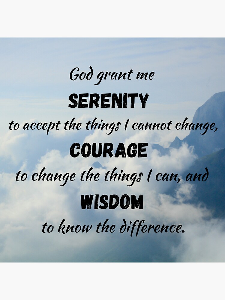 Pegatina «Oración de la serenidad | Oración cristiana católica | Bendito | Fondo del océano del ...