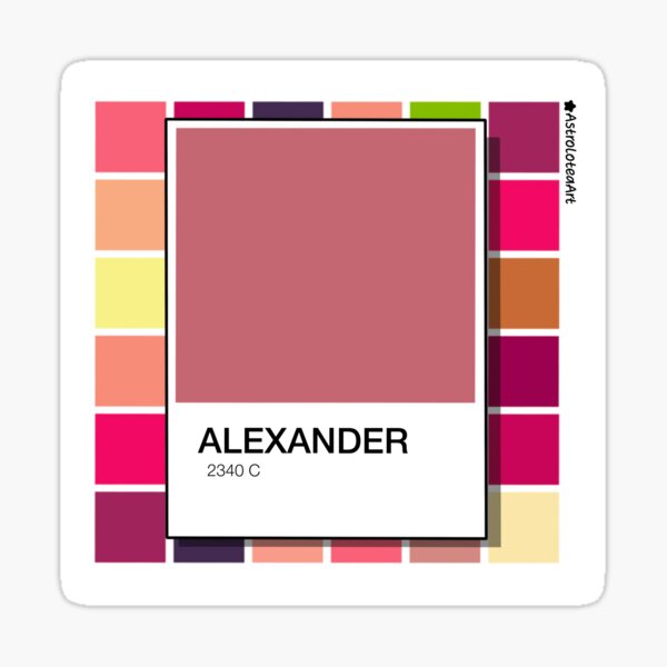 "Alexander - Color Palette" Sticker for Sale by LoveOrion | Redbubble