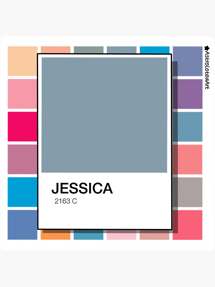 "Jessica - Color Palette" Sticker for Sale by LoveOrion | Redbubble