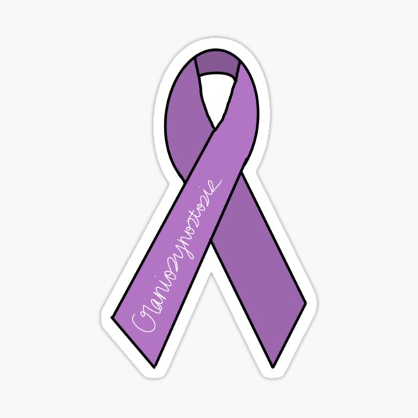 "Craniosynostosis Awareness Ribbon " Sticker for Sale by jenmishalecki ...