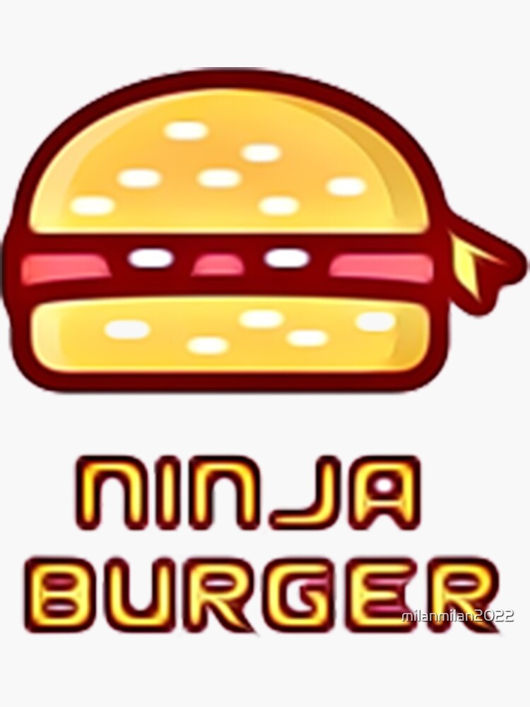 "ninja burger" Sticker for Sale by milanmilan2022 | Redbubble