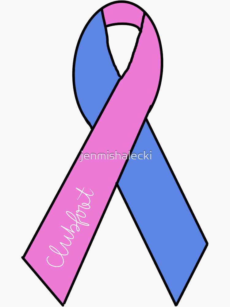 "Clubfoot Awareness Ribbon " Sticker by jenmishalecki | Redbubble
