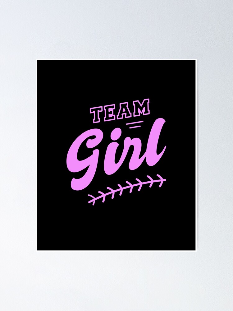 Póster «Revelación de género de Team Girl para fiestas Regalos de baby ...