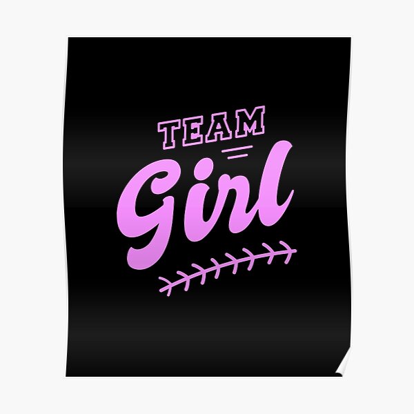 Póster «Revelación de género de Team Girl para fiestas Regalos de baby ...