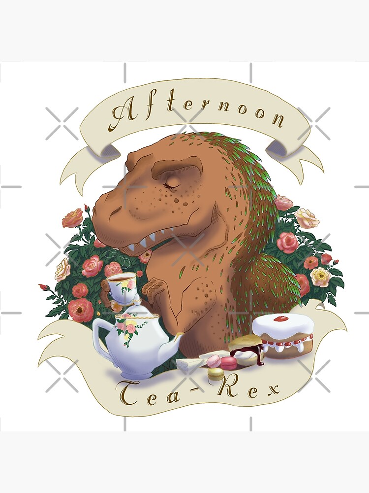 "Afternoon Tea Rex" Poster by toast-zombie | Redbubble