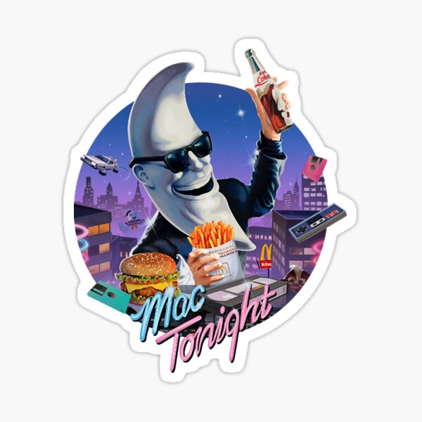 "Mac Tonight Print Vers" Sticker for Sale by Mylesita125 | Redbubble
