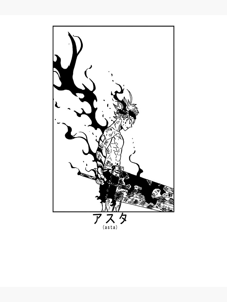 "Asta Demon Form Black Clover Poster" Art Print for Sale by BunHuya ...